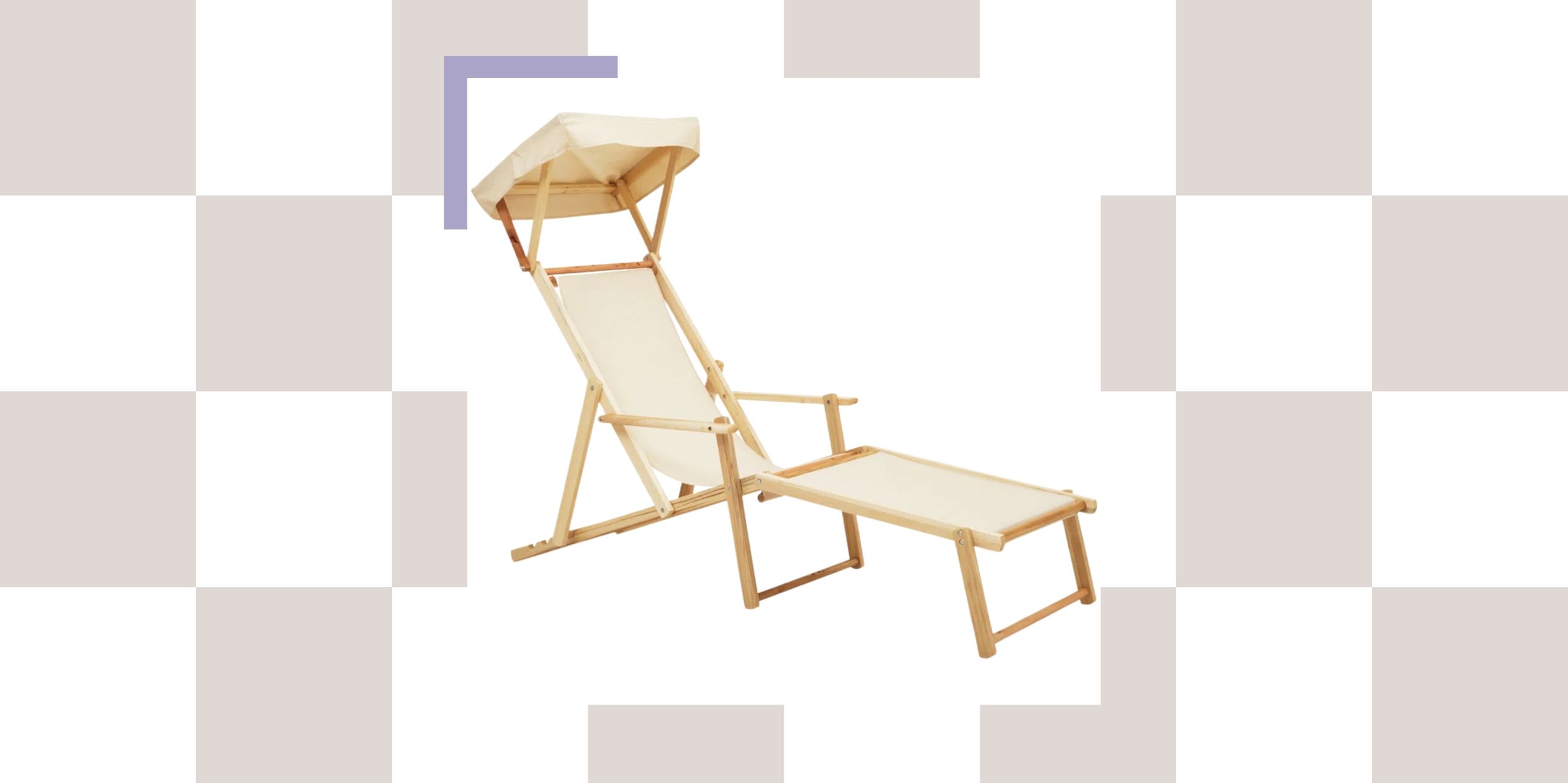 This Safari-Style Reclining Chair Has a Built-In Sun Shade