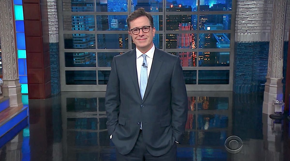 Stephen Colbert lightly rebuts the arguments against banning rifle bump ...