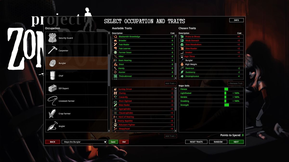 Project Zomboid traits guide | PC Gamer
