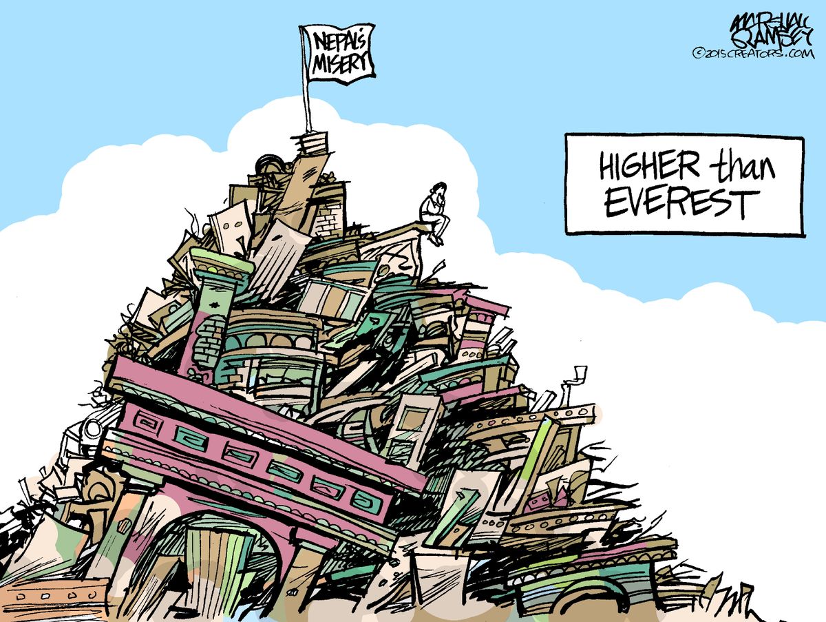 Editorial cartoon World Nepal Earthquake | The Week