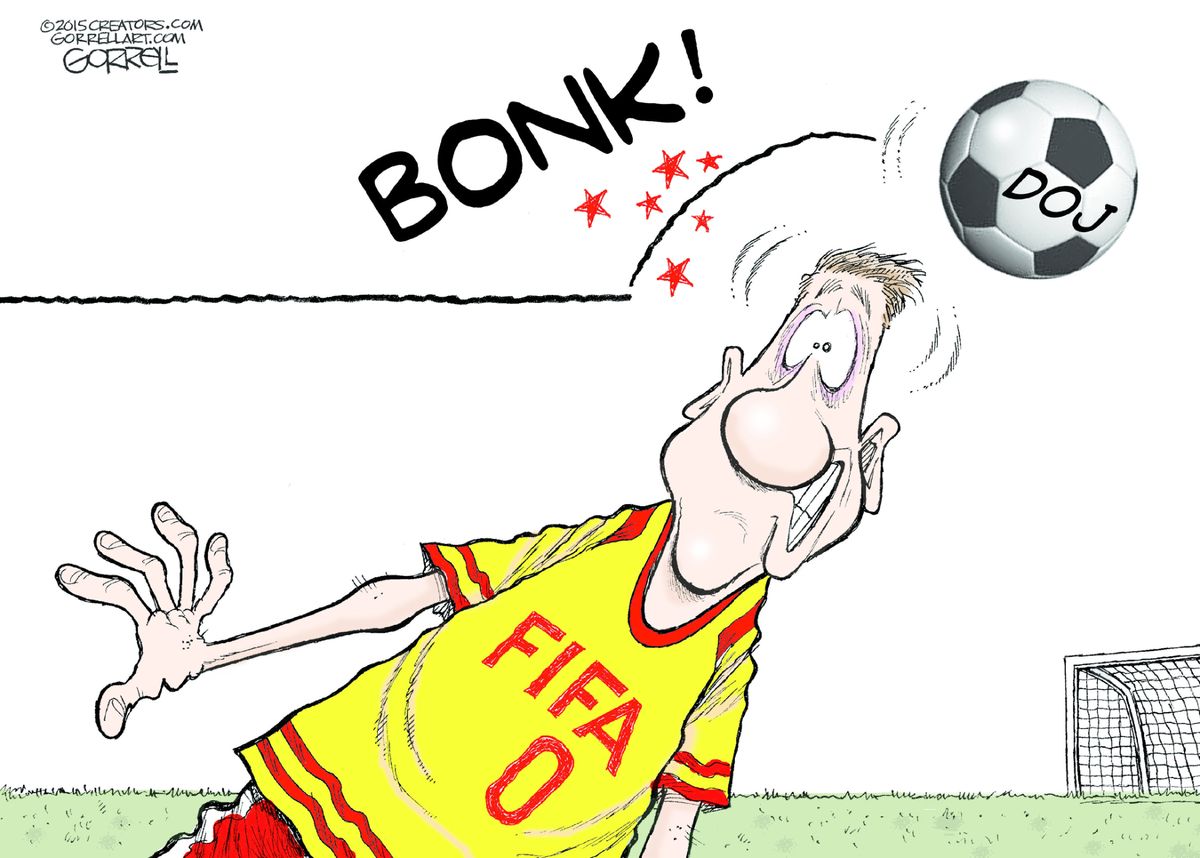 Editorial cartoon World FIFA Investigation | The Week