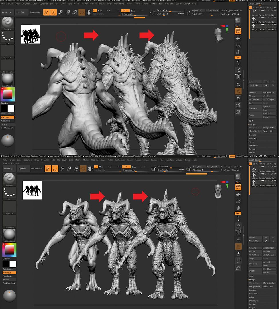 How to model Fallout's ferocious deathclaw in ZBrush | Creative Bloq