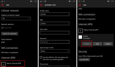 How to manually add internet APN settings in Windows 10 Mobile ...