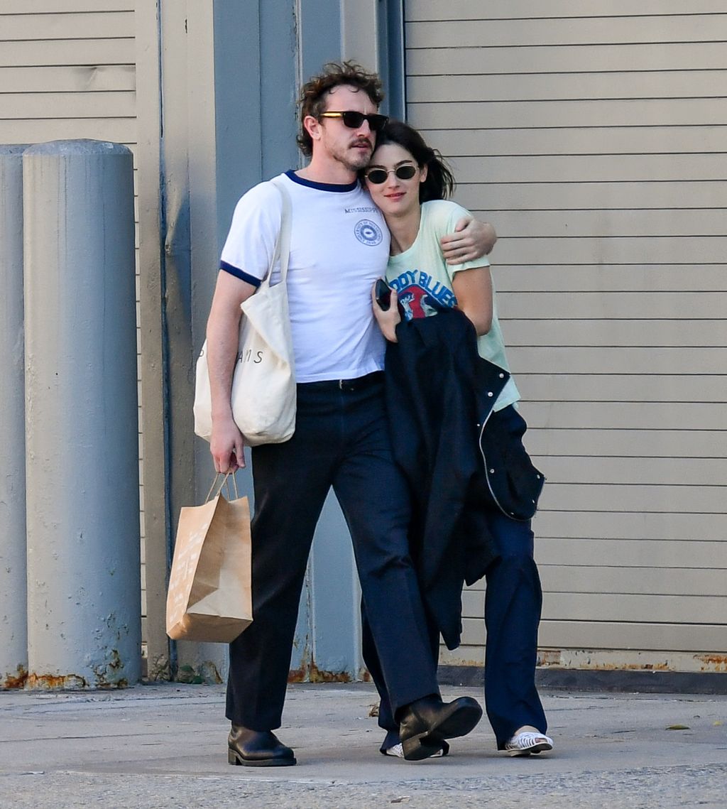 Gracie Abrams and Paul Mescal Couple Up in Dark Wash Jeans and Coordinating T-Shirts | Marie Claire