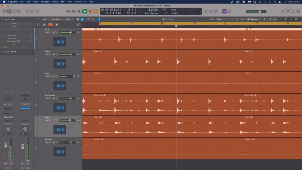 How to process a stereo drum mix with mid/side compression | MusicRadar