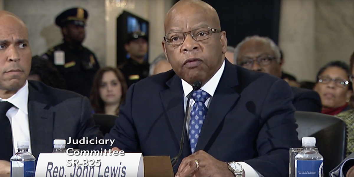Watch civil rights legend John Lewis' moving testimony against Jeff ...