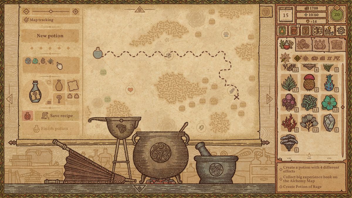 Potion Craft map and recipes list | PC Gamer