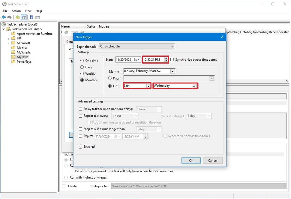 How to create an automated task using Task Scheduler on Windows 10 ...
