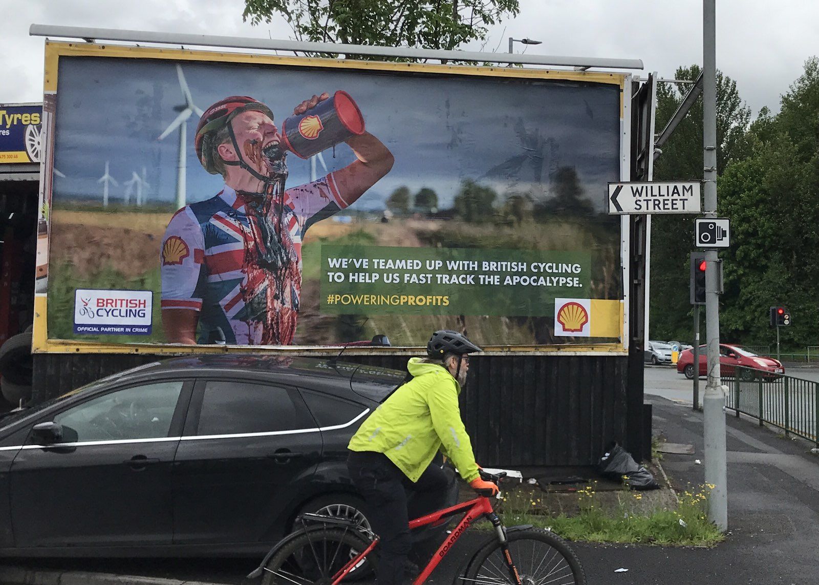 British Cycling targeted by anti-Shell billboards | Cycling Weekly
