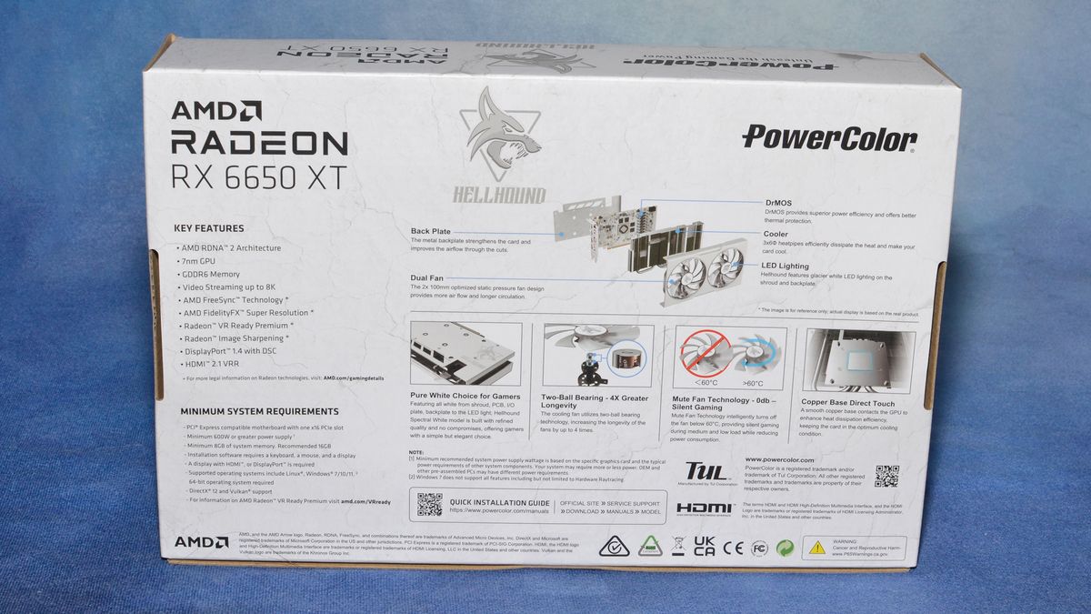 PowerColor Radeon RX 6650 XT Hellhound Spectral White - AMD Radeon RX ...