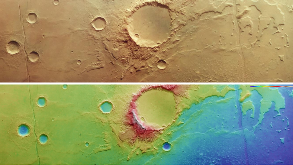 Mars Express orbiter takes a deep dive into ancient Red Planet lake ...