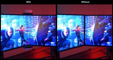 This clever contraption makes the bezels on your multi-monitor setup ...