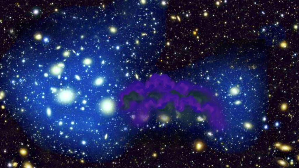 Astronomers discover dark matter 'bridge' linking colliding galaxies ...