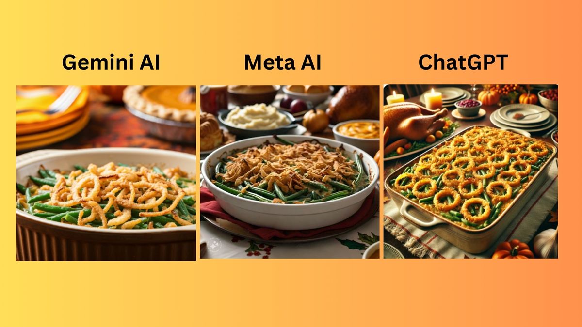 ChatGPT vs Gemini vs Meta AI: Thanksgiving AI image generator shoot-out ...
