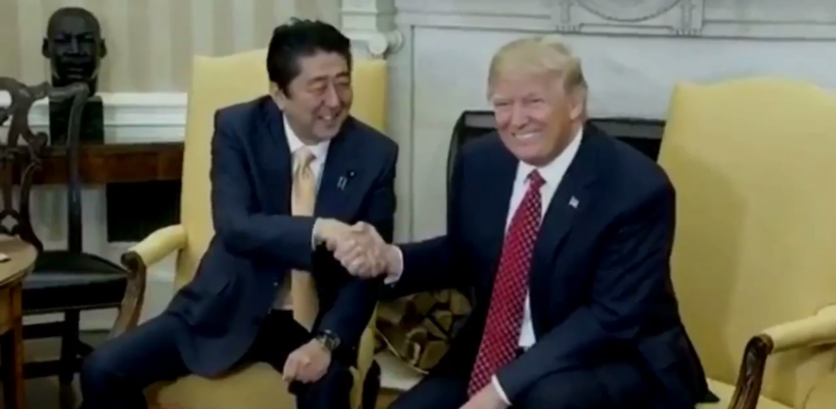 President Trump just had the most awkward handshake of all time | The Week