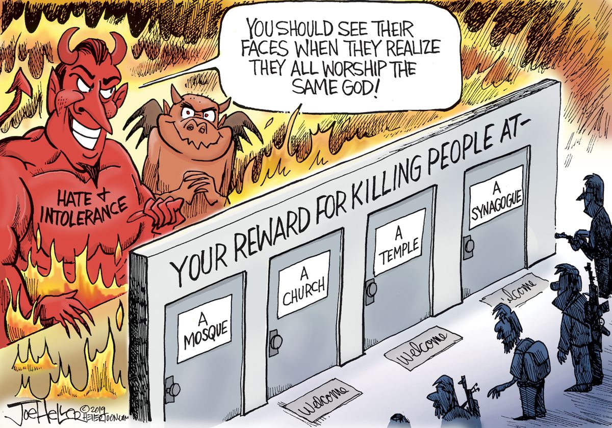 Editorial Cartoon World Terrorist attacks hate crime | The Week