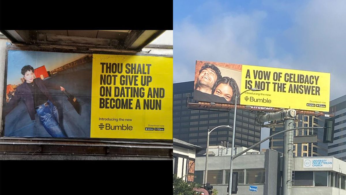 Bumble admits it "made a mistake" with controversial billboard ads ...