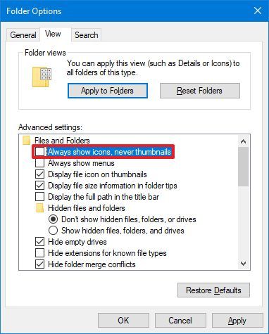 How to disable thumbnails on Windows 10 | Windows Central