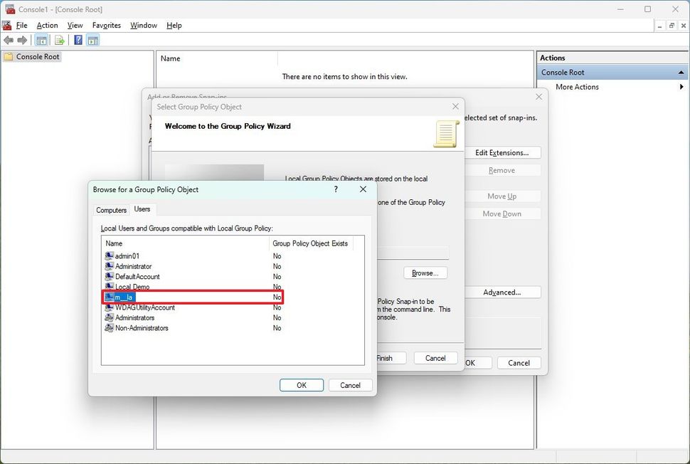 How to apply Group Policy settings to specific users on Windows 11 ...