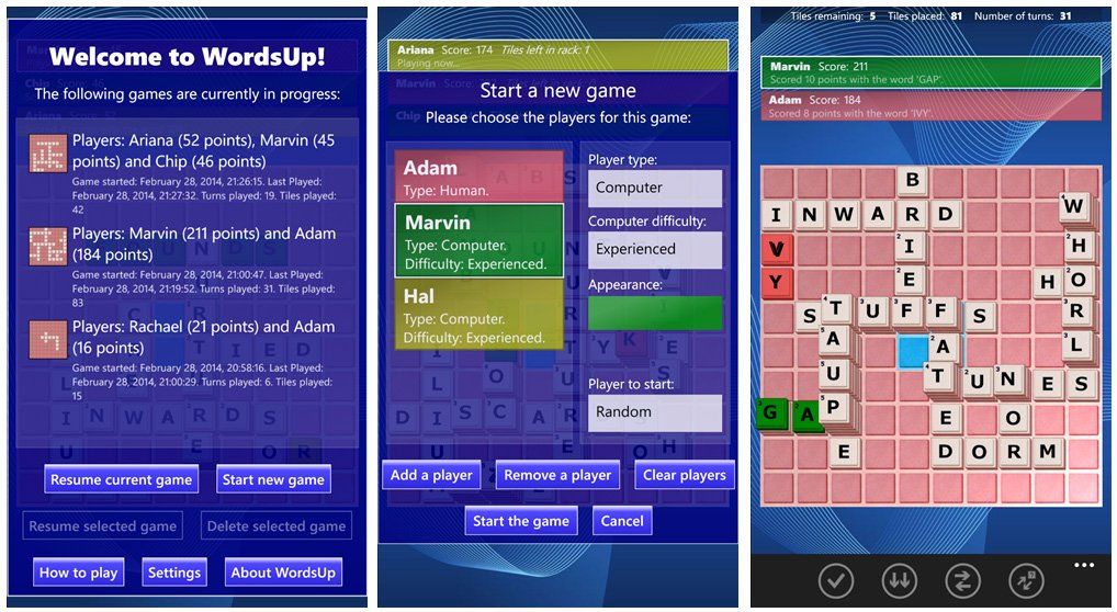 WordsUp, a quick look at a new Scrabble styled game for Windows Phone and Windows 8 | Windows ...