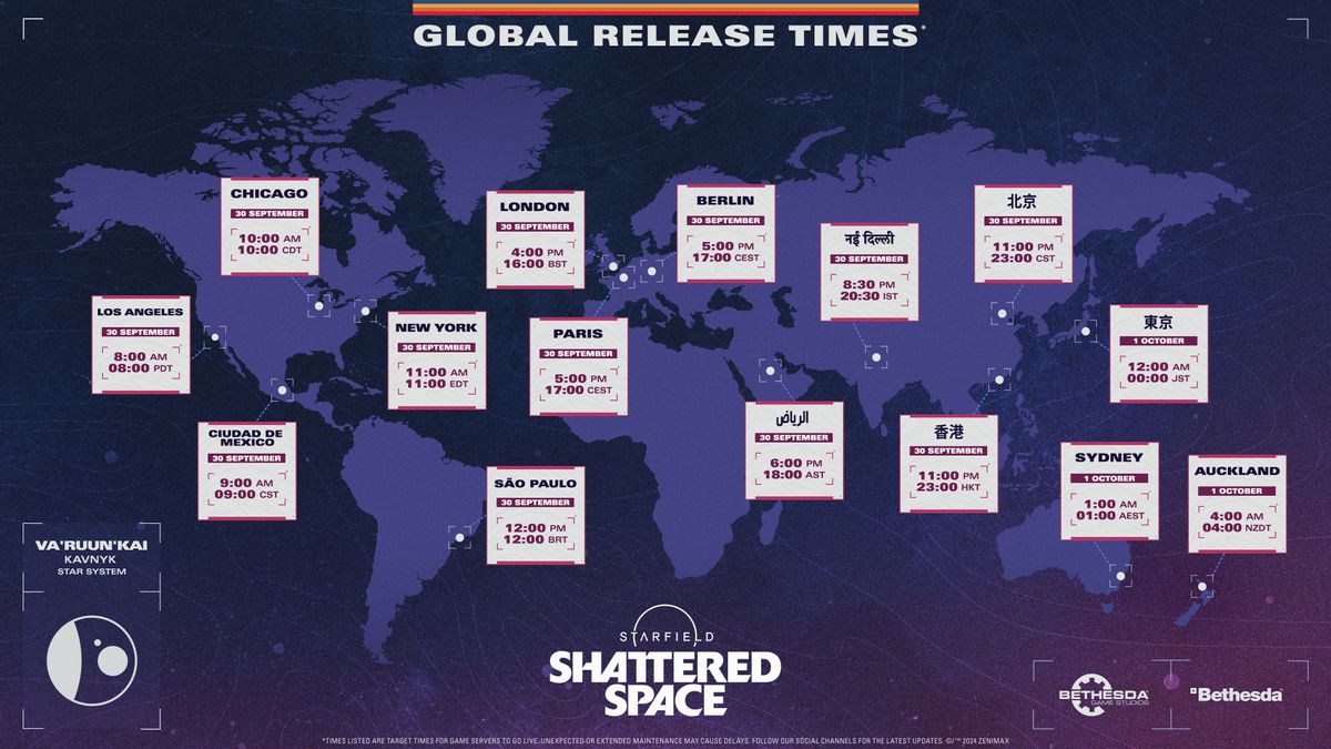 Starfield DLC release time - The countdown to Shattered Space is on ...