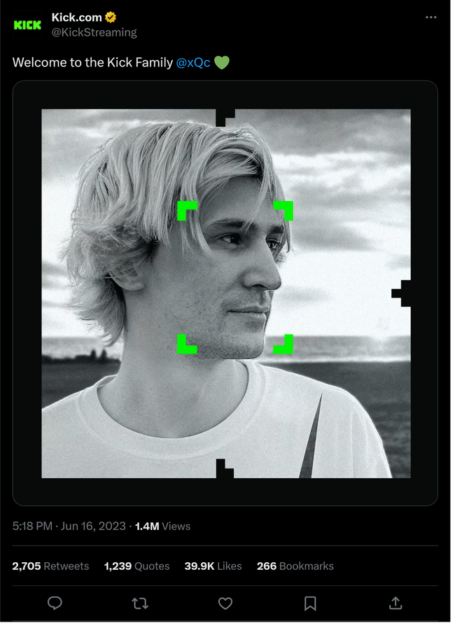 xQc scores unbelievable $100 million deal to start streaming on Kick ...