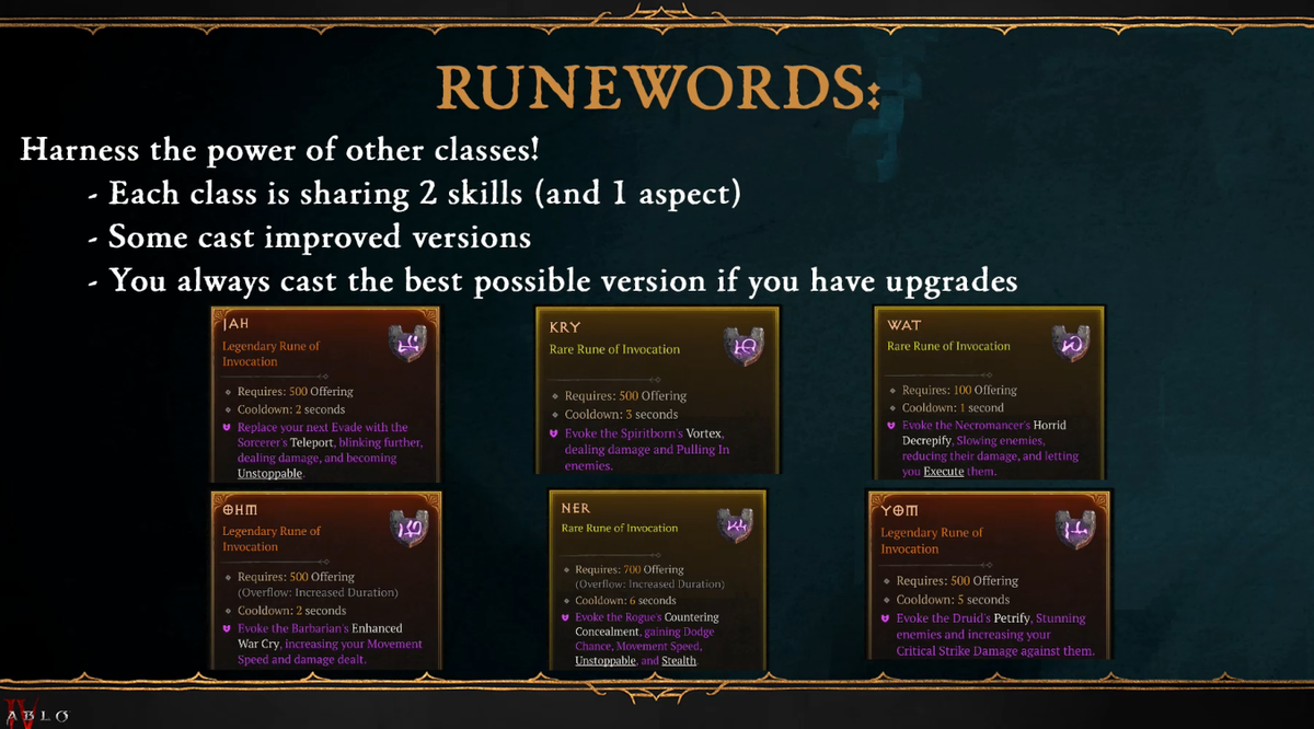 Diablo 4: Vessel of Hatred's new runewords system will let barbarians ...