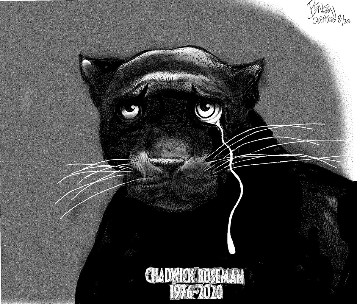 Editorial Cartoon U.S. Chadwick Boseman RIP Black Panther | The Week