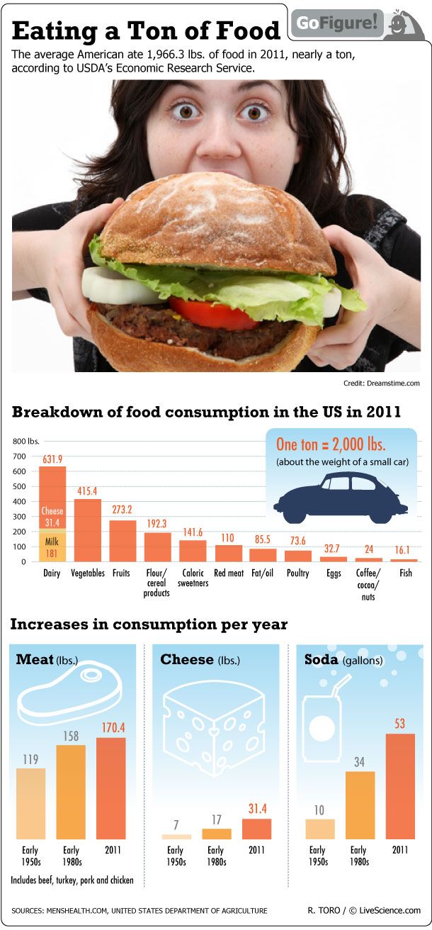 Americans Eat Nearly a Ton of Food Per Year (infographic) | Live Science