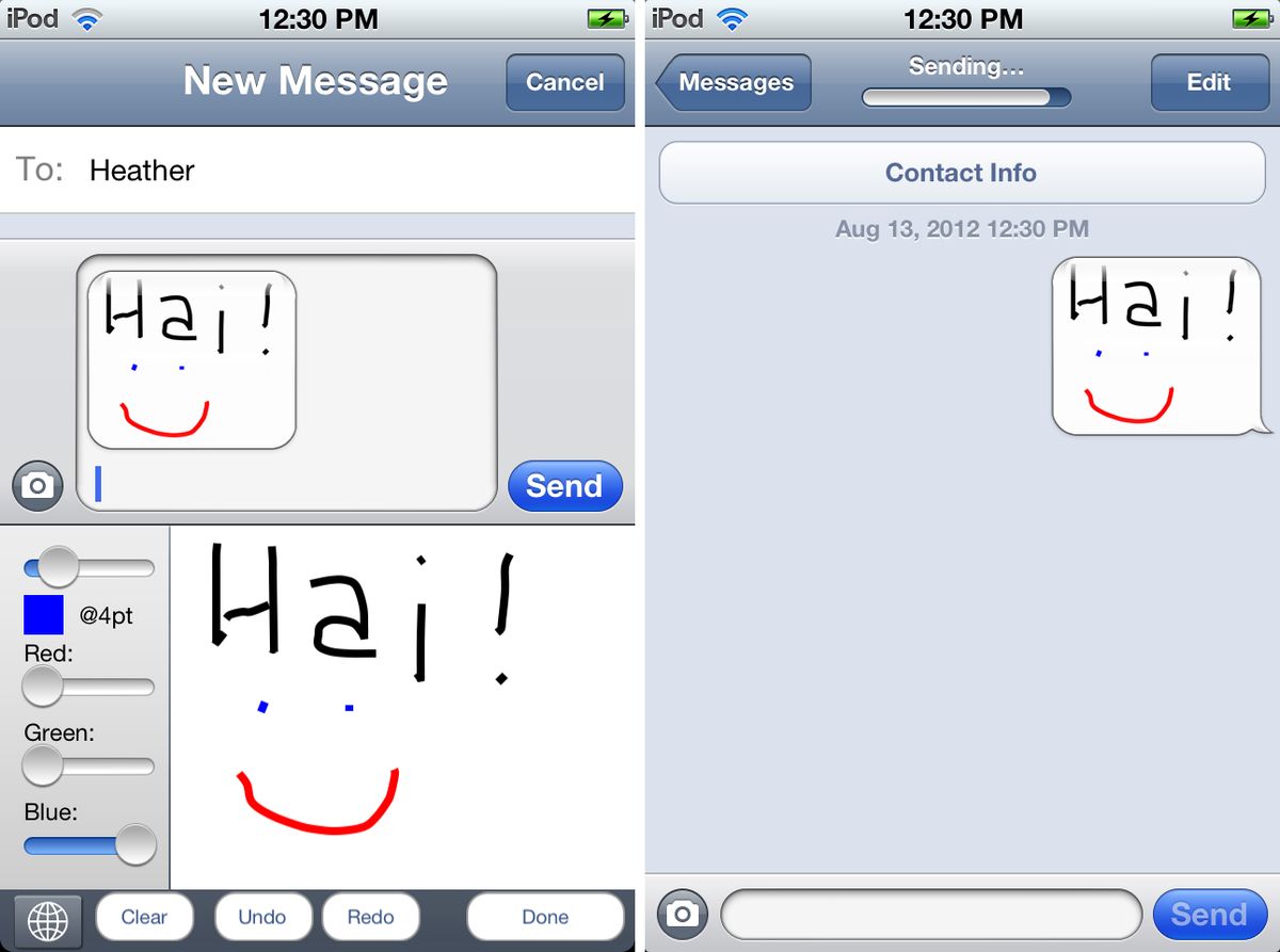 Draw and handwrite iMessages and texts with Grafiti for iPhone ...