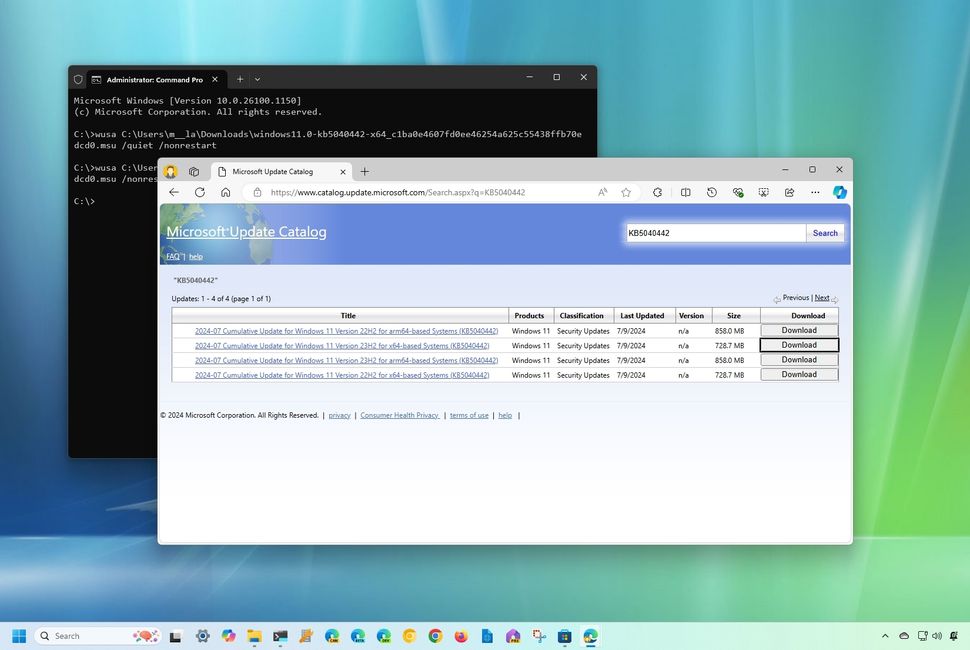 How to manually download and install cumulative updates on Windows 11 ...