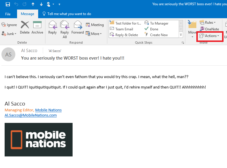 How to recall a sent email message in Outlook | Windows Central