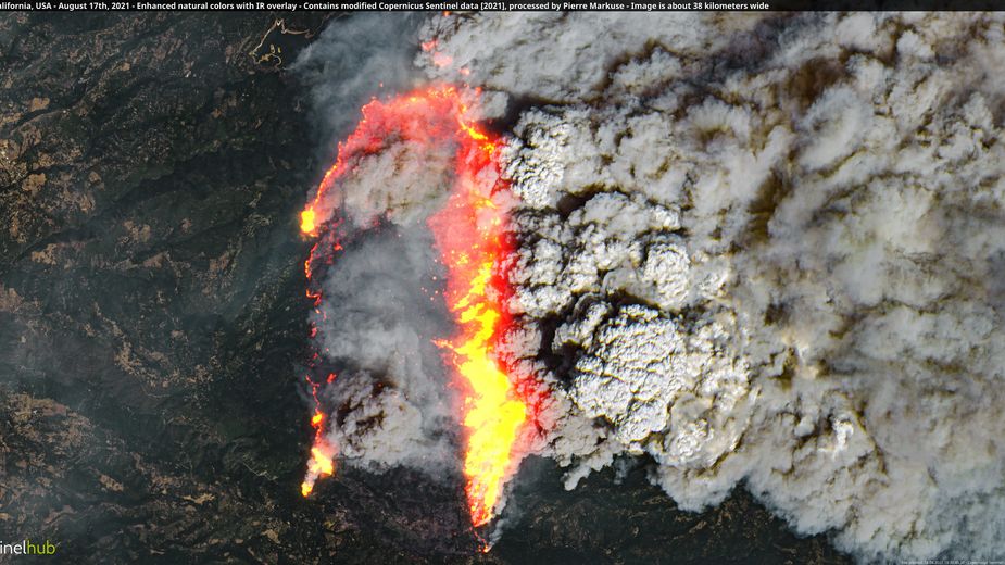 California's Caldor Fire seen from space in harrowing satellite images ...