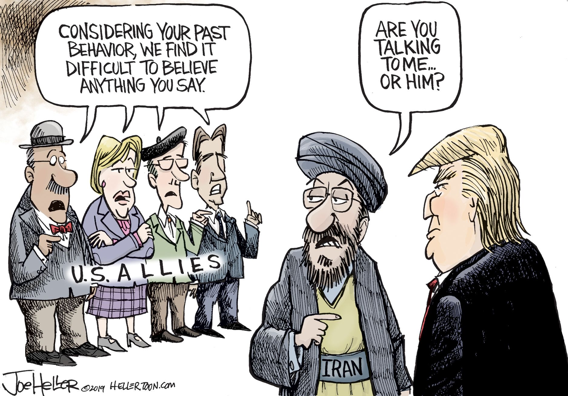 Political Cartoon U.S. Allies Trump Iran Conflict | The Week