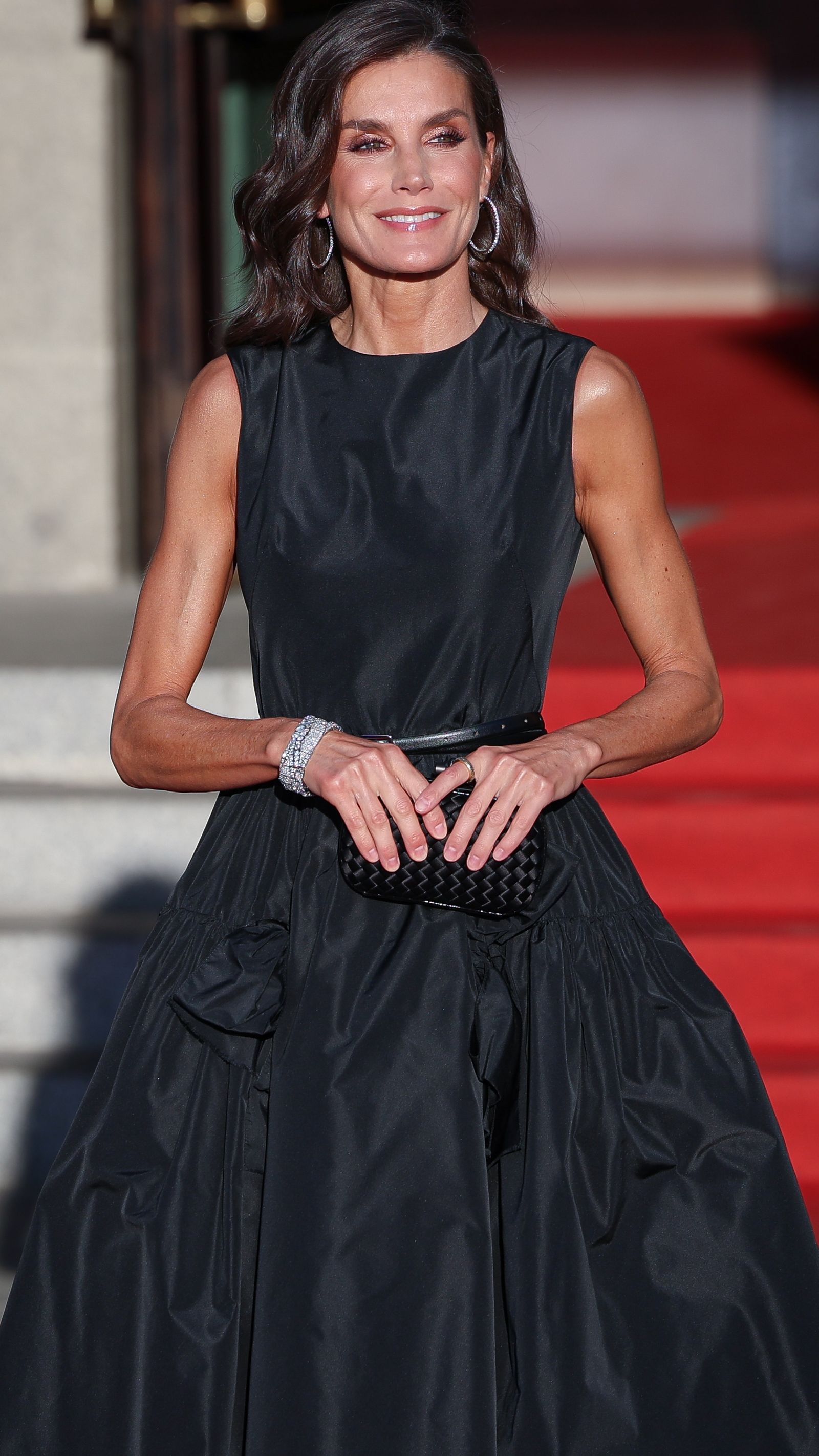 Queen Letizia’s dramatic black dress with Perspex slingbacks | Woman & Home
