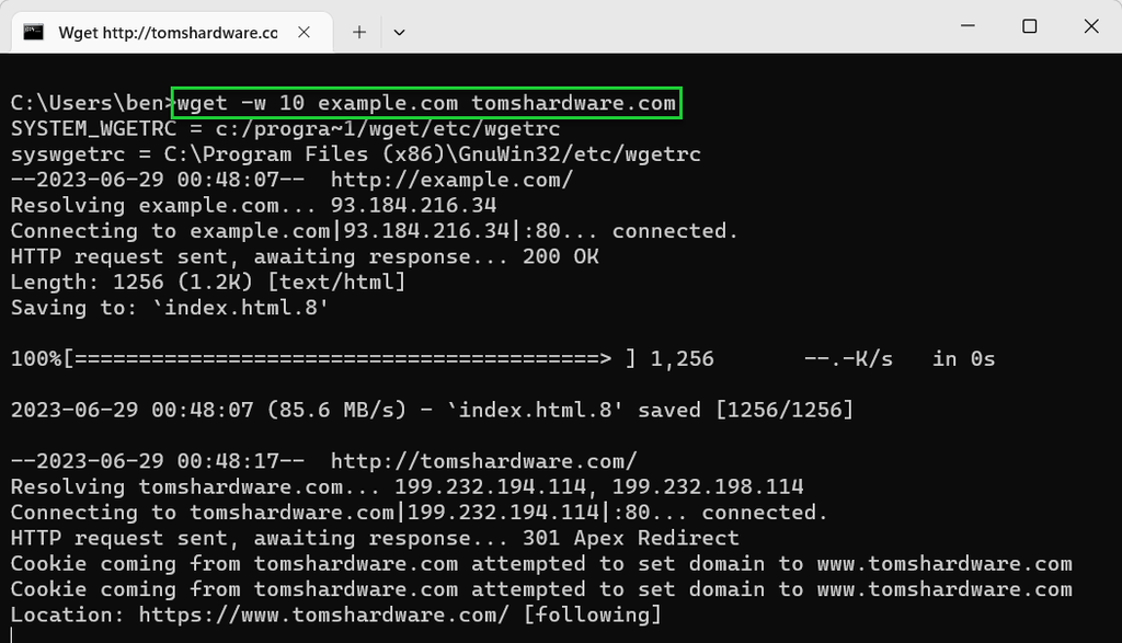 How to Use Wget to Download Files at Windows' Command Line | Tom's Hardware