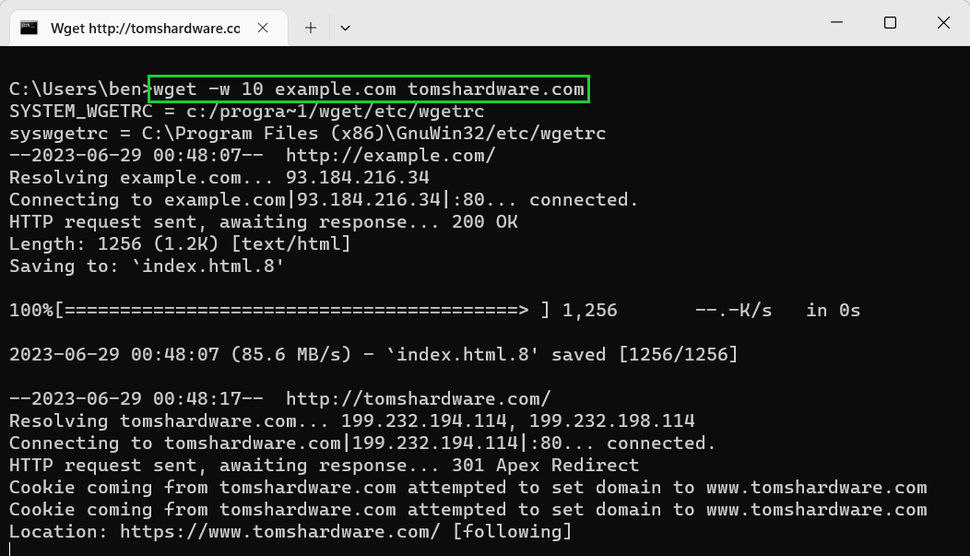 How to Use Wget to Download Files at Windows' Command Line | Tom's Hardware