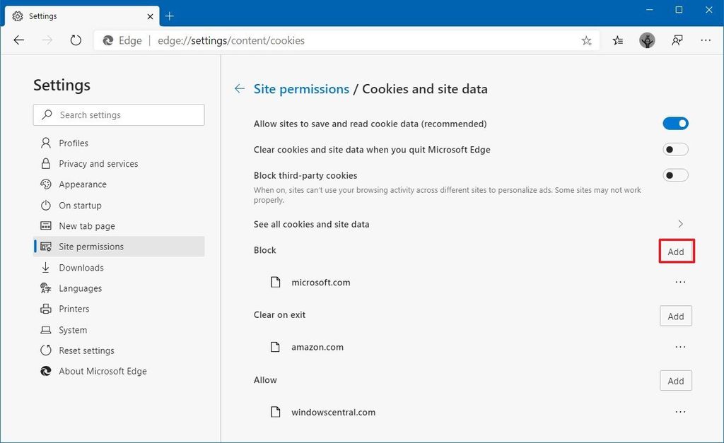 How to manage site permissions on the new Microsoft Edge | Windows Central