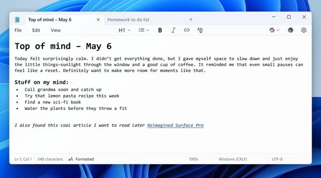 Windows 11 Notepad Gains Markdown And Formatting Tools Windows Central
