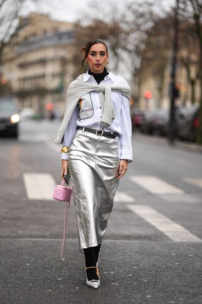 The Silver Skirt Trend Is Taking Over in a Big Way This Spring | Who ...