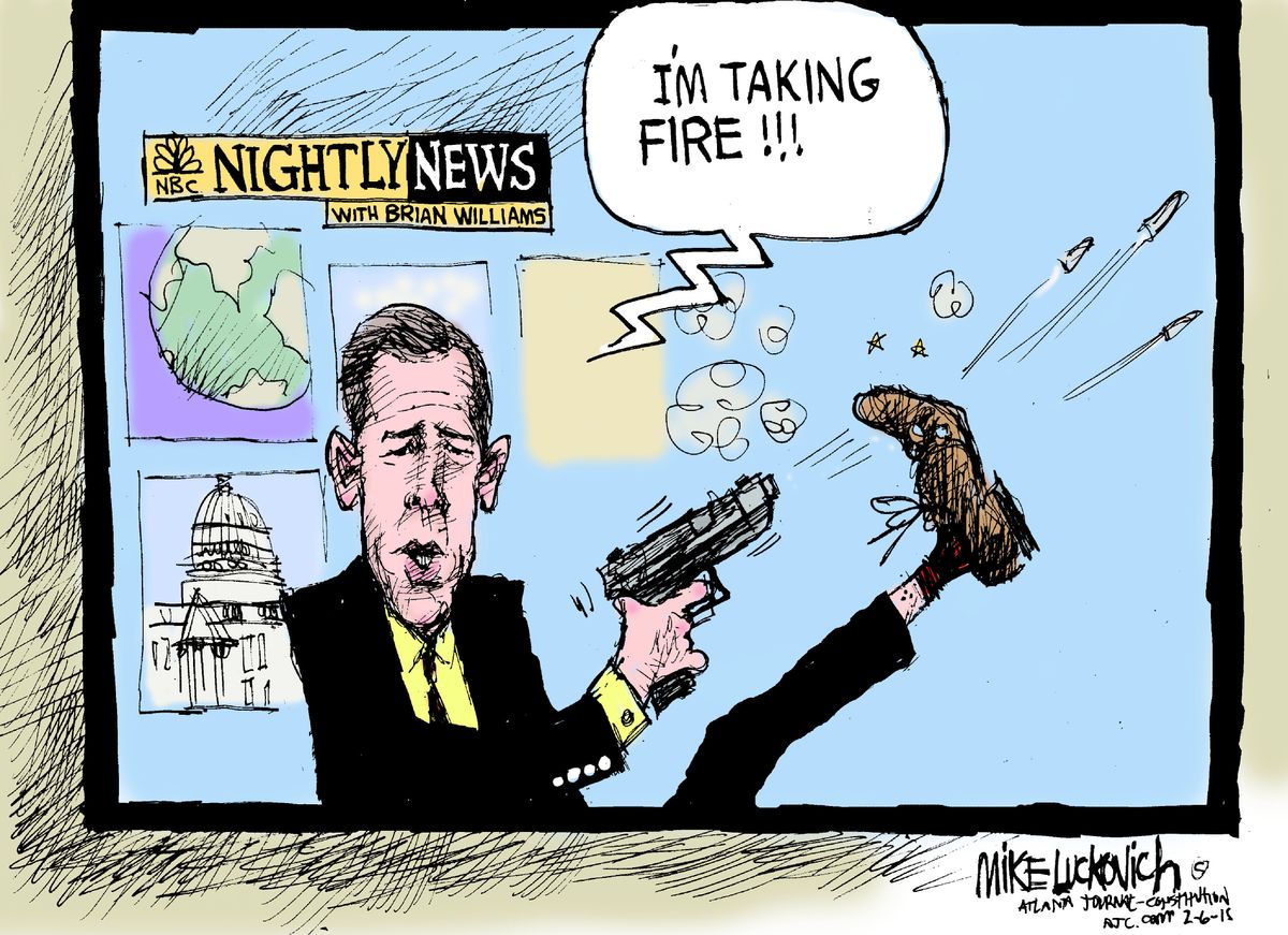 Editorial cartoon U.S. entertainment Brian Williams | The Week