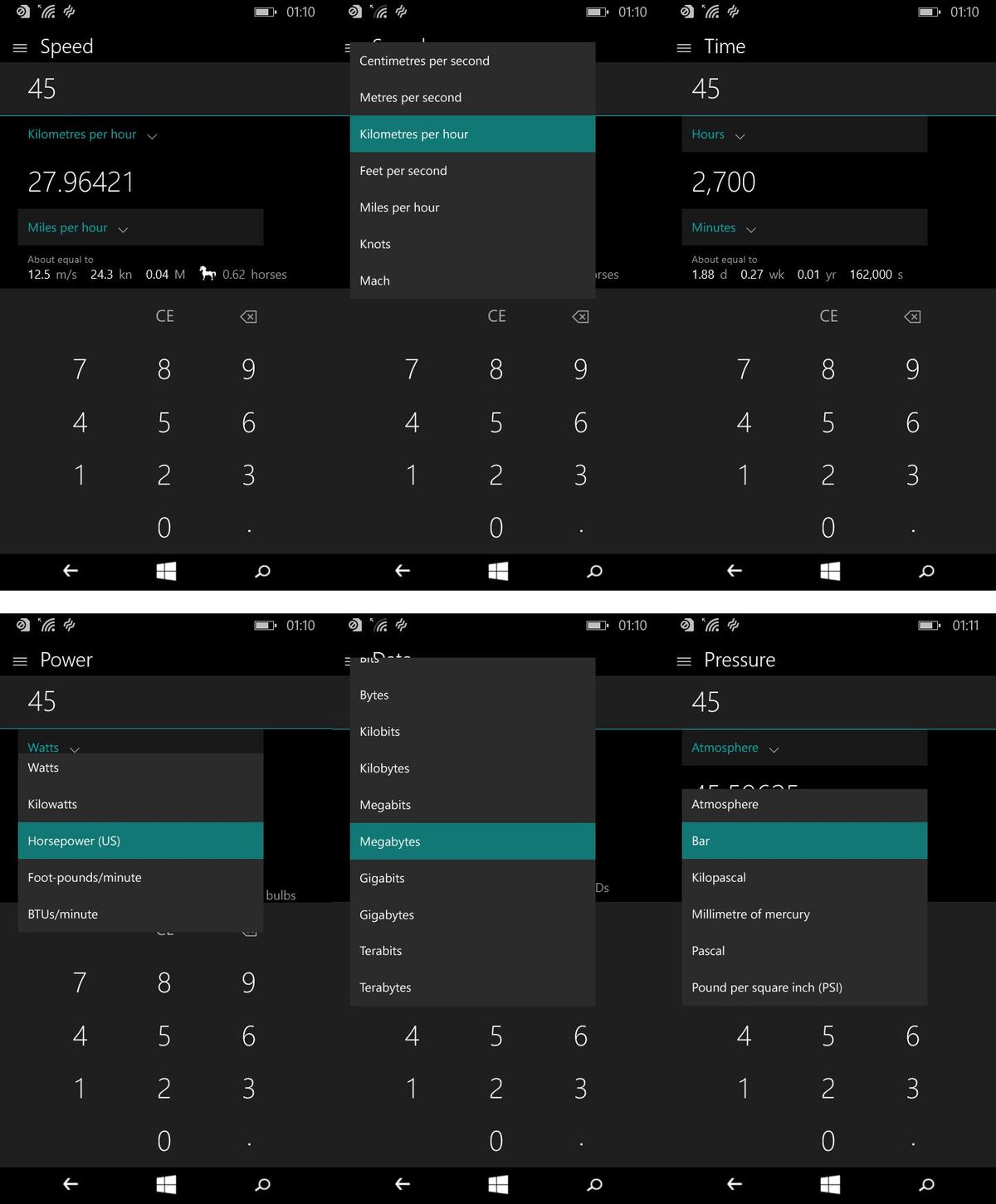 The impressive Calculator in Windows 10 for phones will convert all the ...