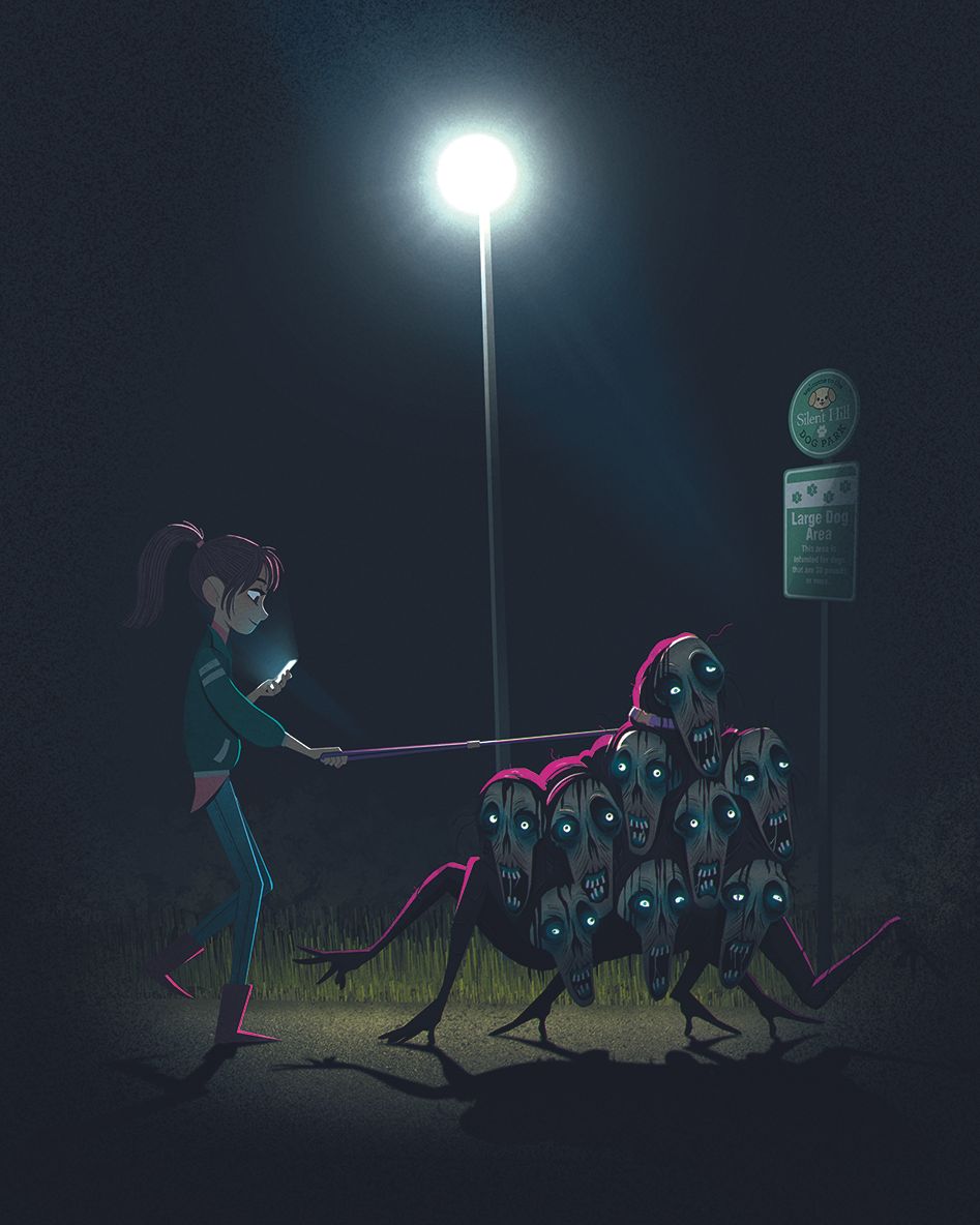 Inside these spooky illustrations of night-time antics, complete with ...
