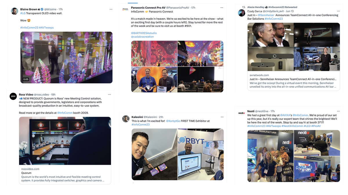 Cindy Attends InfoComm 2023 via the Twittersphere | AVNetwork