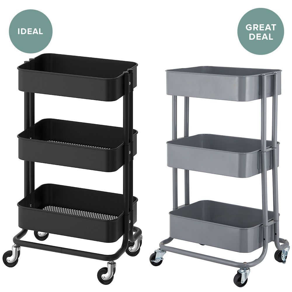 The Range 3 tier trolley is a dupe for IKEA's raskog trolley | Ideal Home
