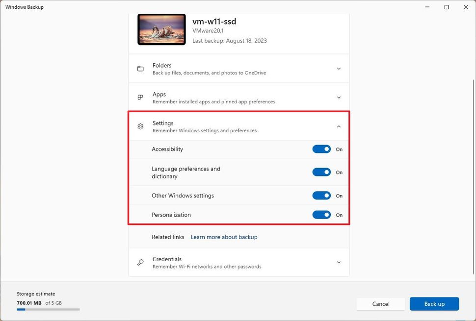 How to use the new Windows 11 Backup app | Windows Central