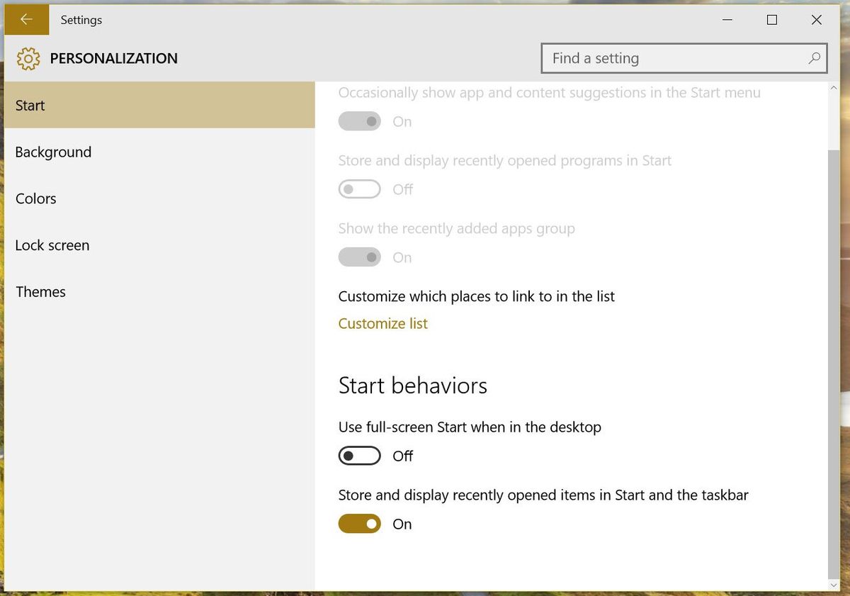 How to enable full-screen Start menu in Windows 10 desktop mode ...