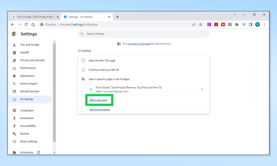 How to set a homepage in Google Chrome | Tom's Guide