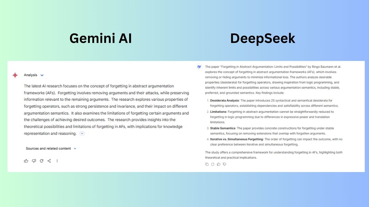 I tested DeepSeek and Gemini AI with 7 prompts — here's the surprising ...