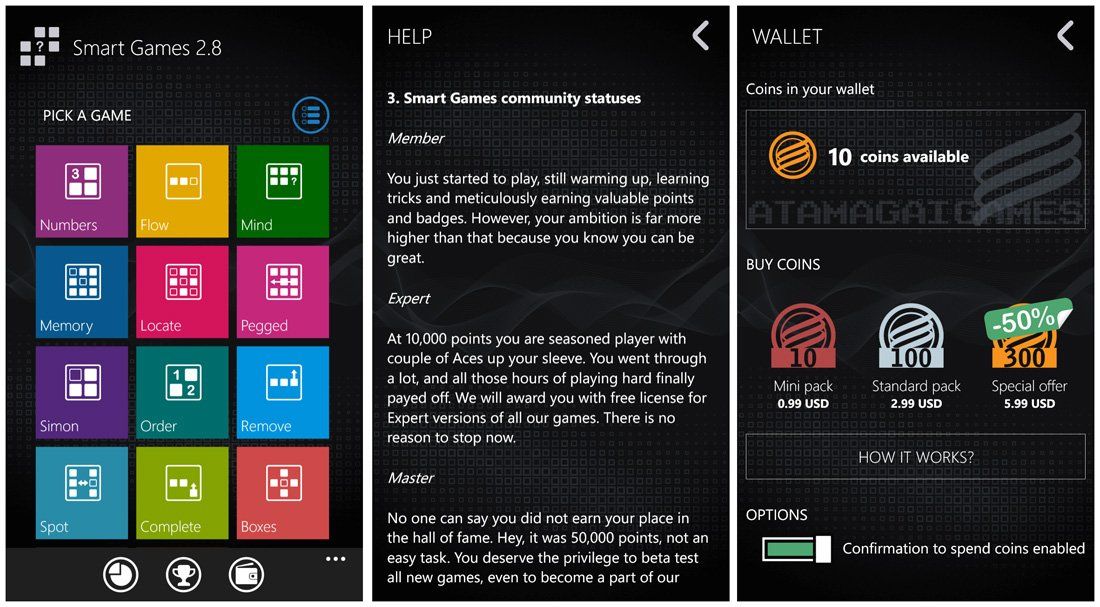 Smart Games, a healthy collection of brain twisting Windows Phone ...